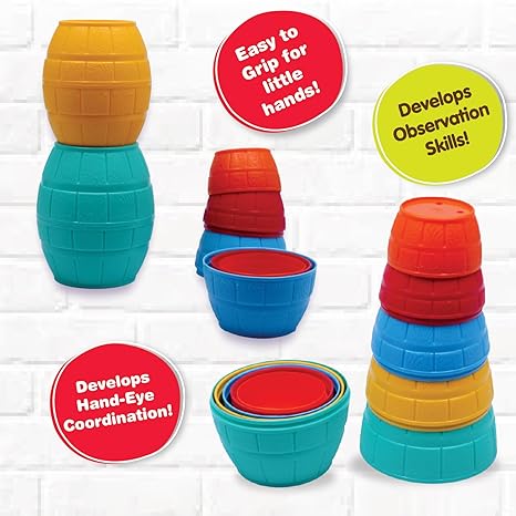Funskool Giggles Stacking Barrels Stacking Toy For kids Blocks with An ...