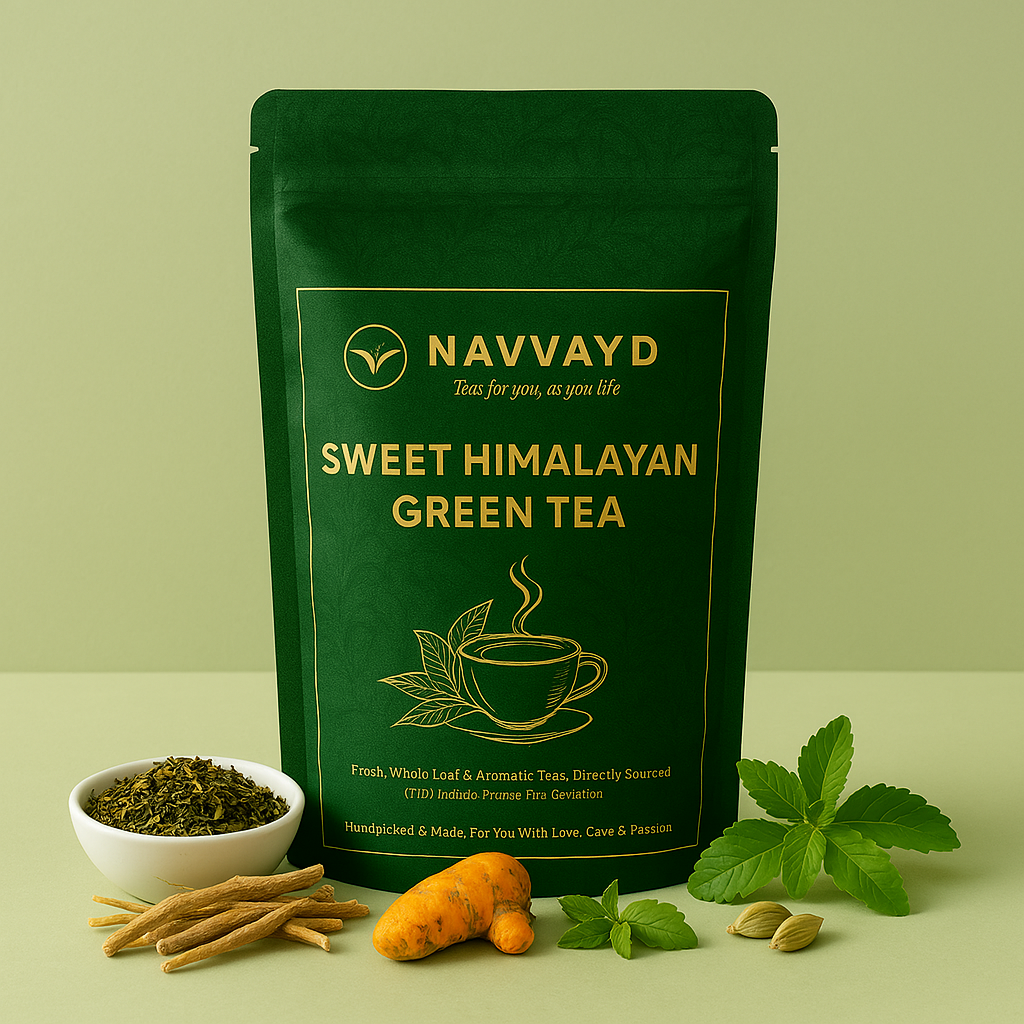 Navvayd Sweet Himalayan Green Tea - 100 gms - Swadesi