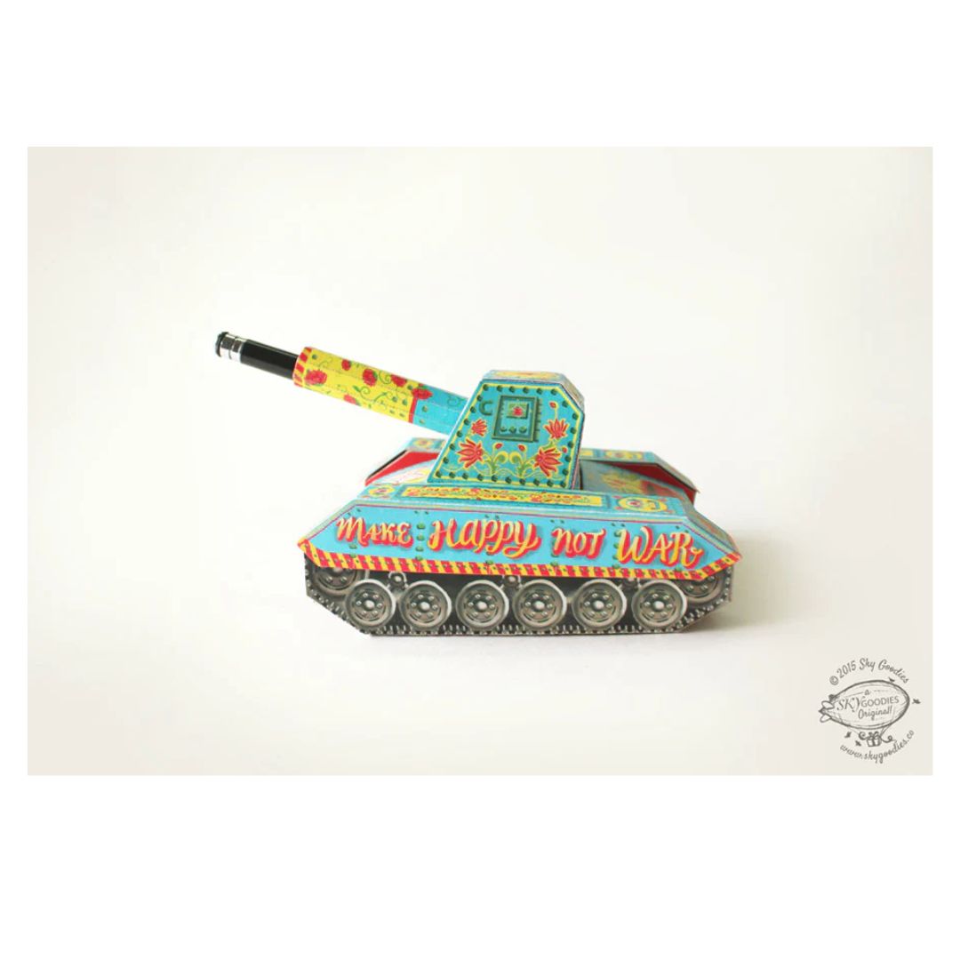 Sky Goodies Colourful Army Paper Tank Pen Holder & Boxes - DIY Paper C ...