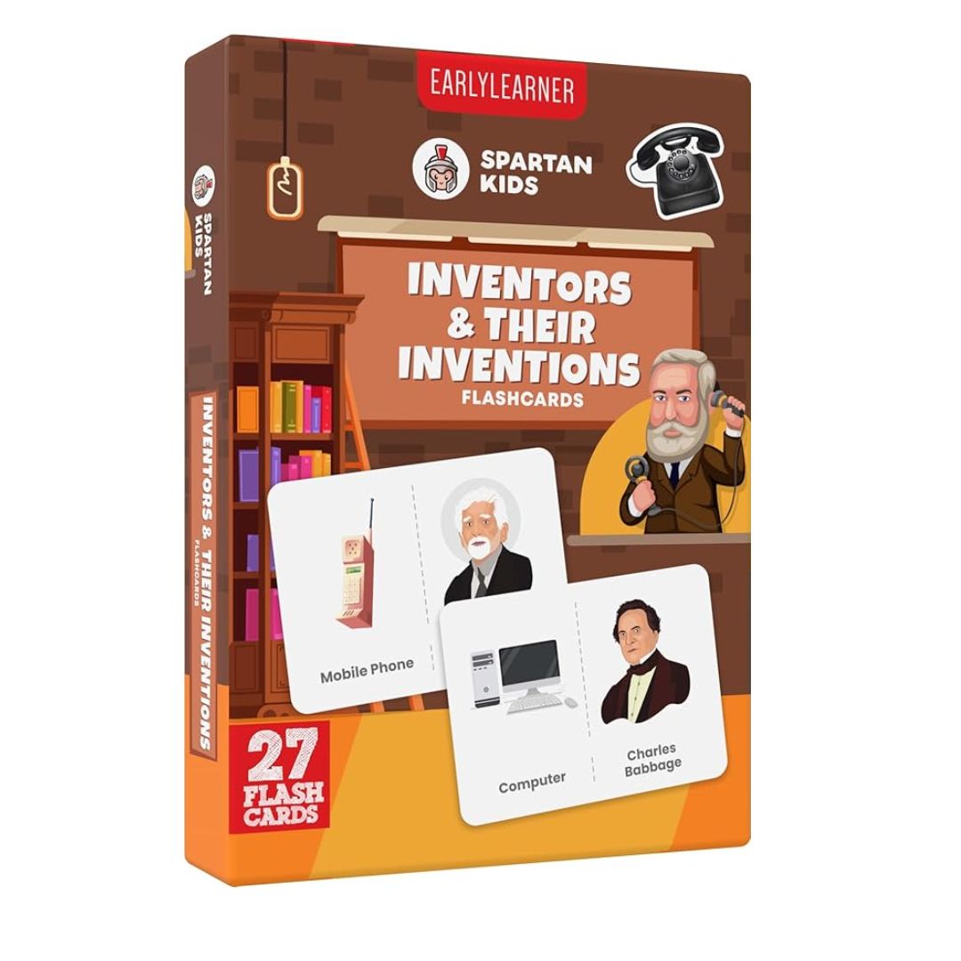 Spartan Kids Inventors & Their Inventions Flash Cards for Kids - Swadesi